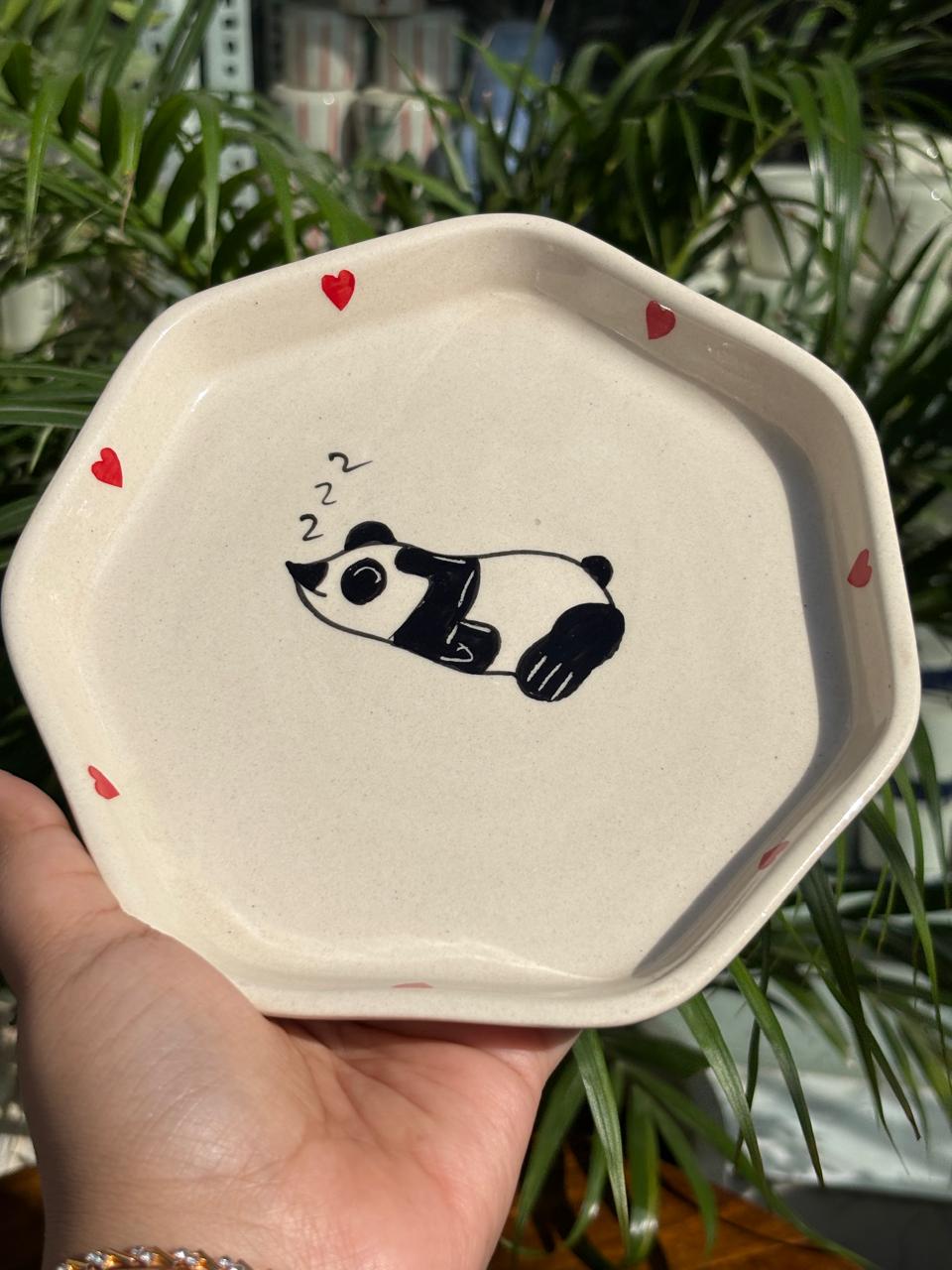 Panda Dreams Snack Plate (Big) (Set of 2) – House of Ceramics